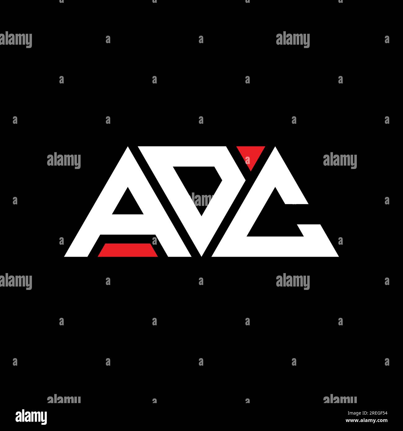 ADC triangle letter logo design with triangle shape. ADC triangle logo ...