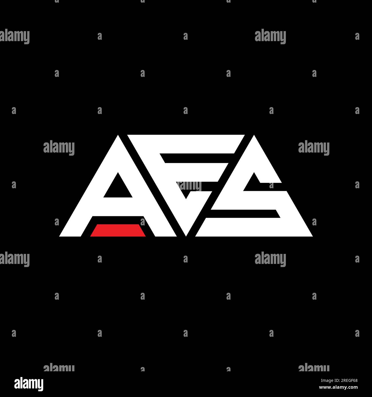 AES triangle letter logo design with triangle shape. AES triangle logo ...