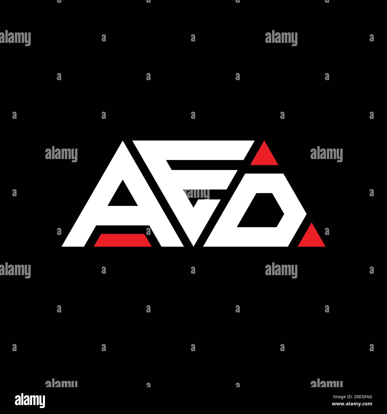 AED triangle letter logo design with triangle shape. AED triangle logo ...