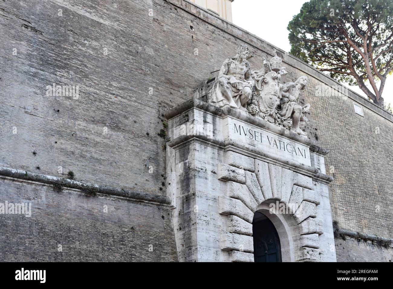 Rome, Italy - 27 Nov, 2022: The old entrance of the Vatican Museum (now ...