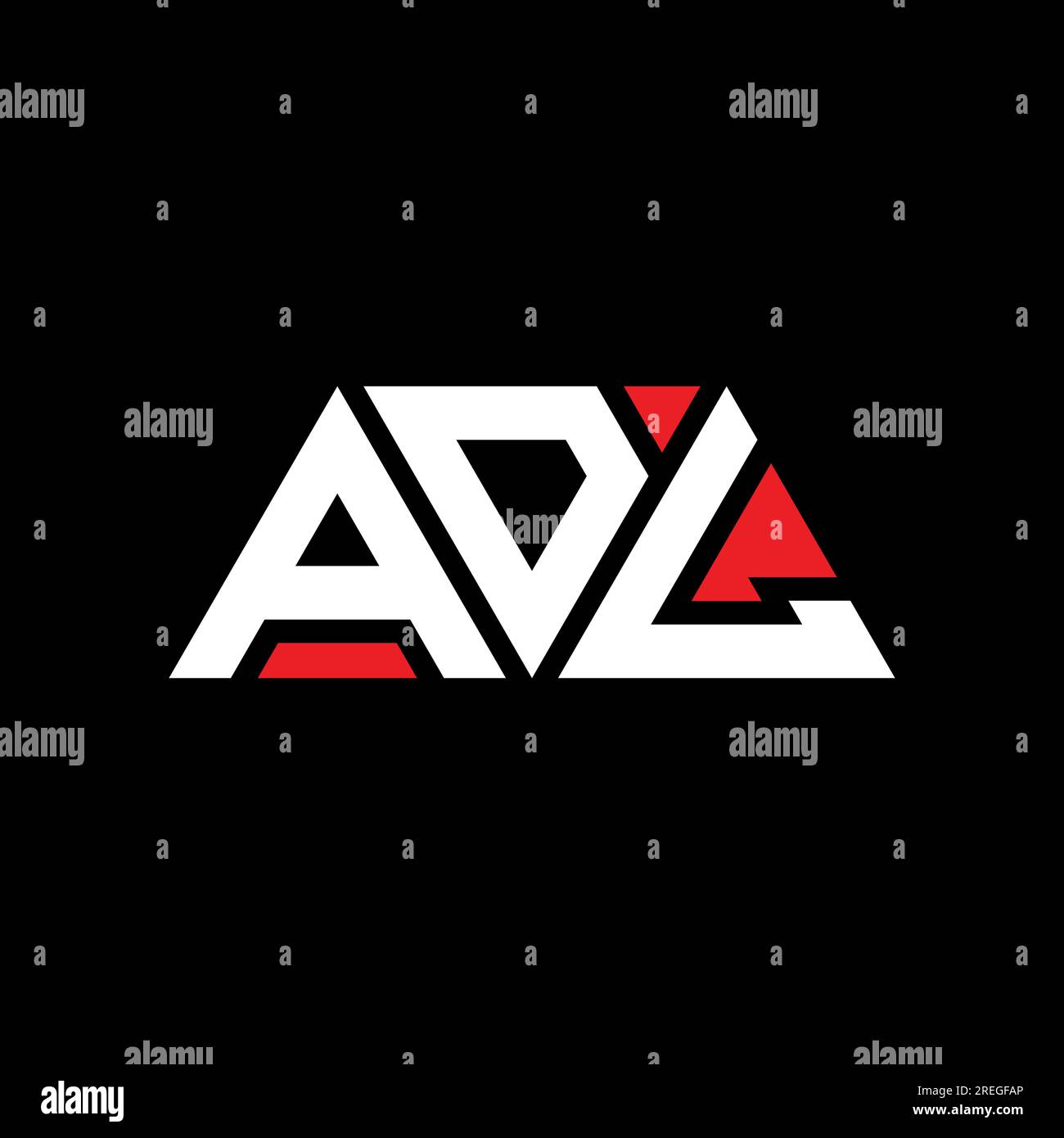 ADL triangle letter logo design with triangle shape. ADL triangle logo ...