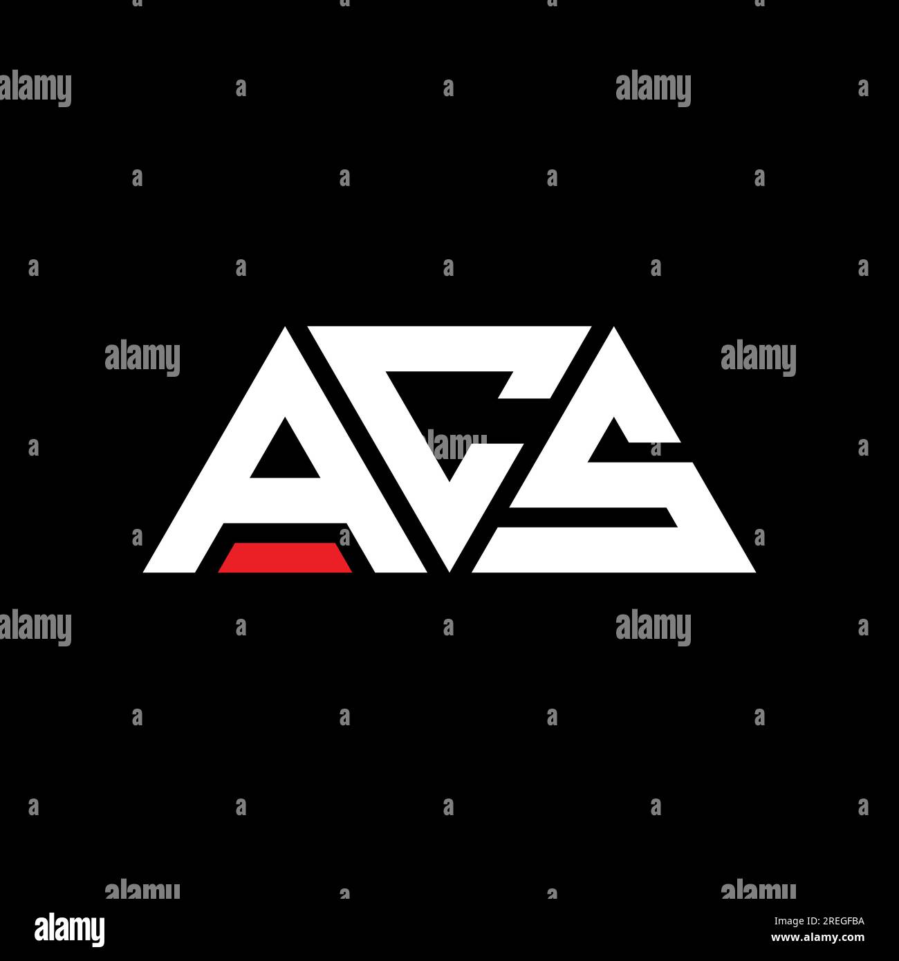ACS triangle letter logo design with triangle shape. ACS triangle logo ...