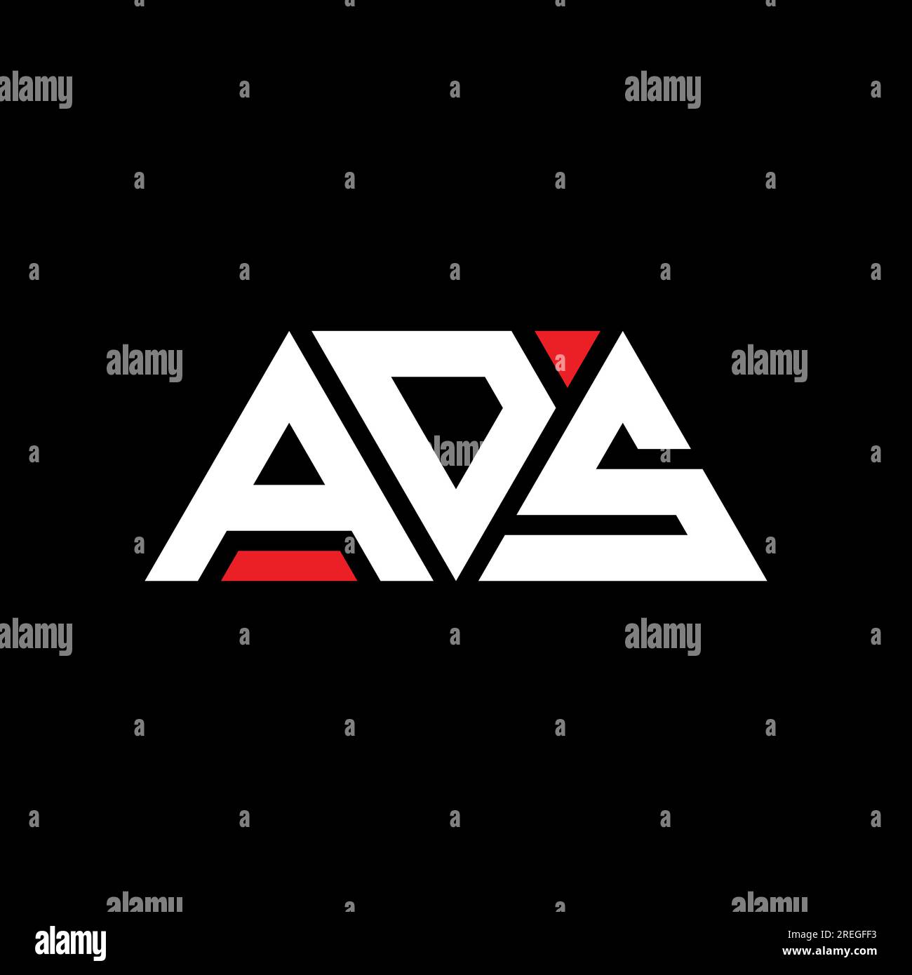 ADS triangle letter logo design with triangle shape. ADS triangle logo ...
