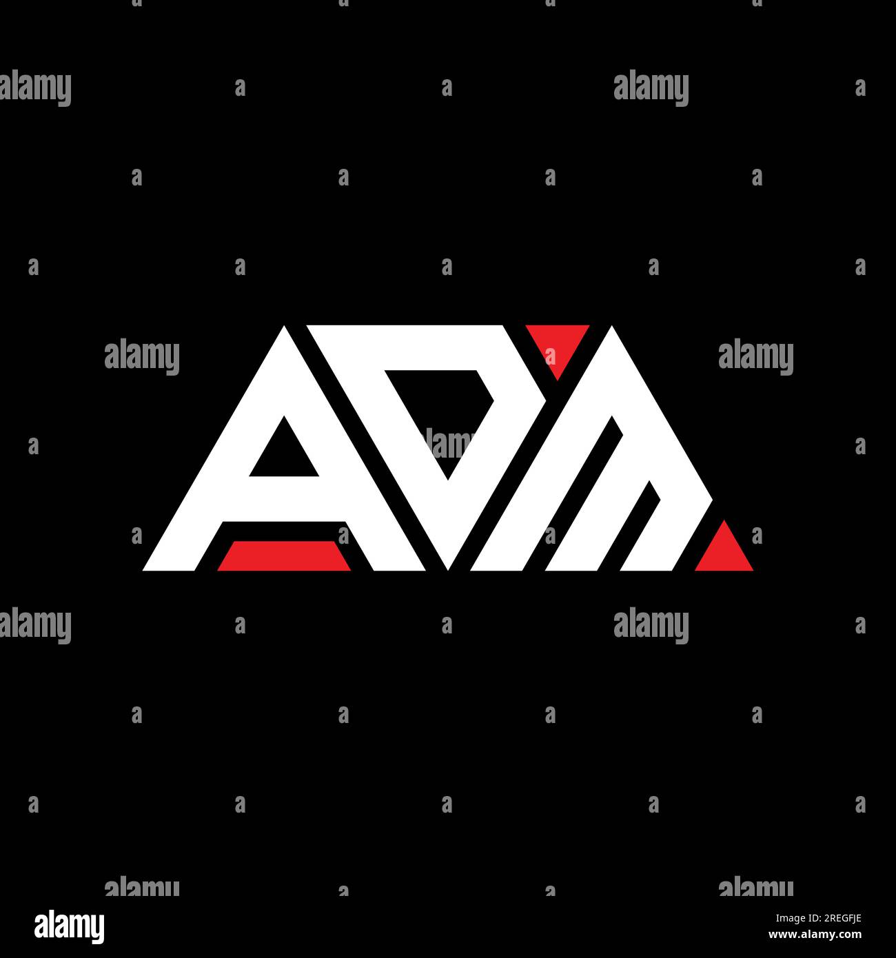 ADM triangle letter logo design with triangle shape. ADM triangle logo ...