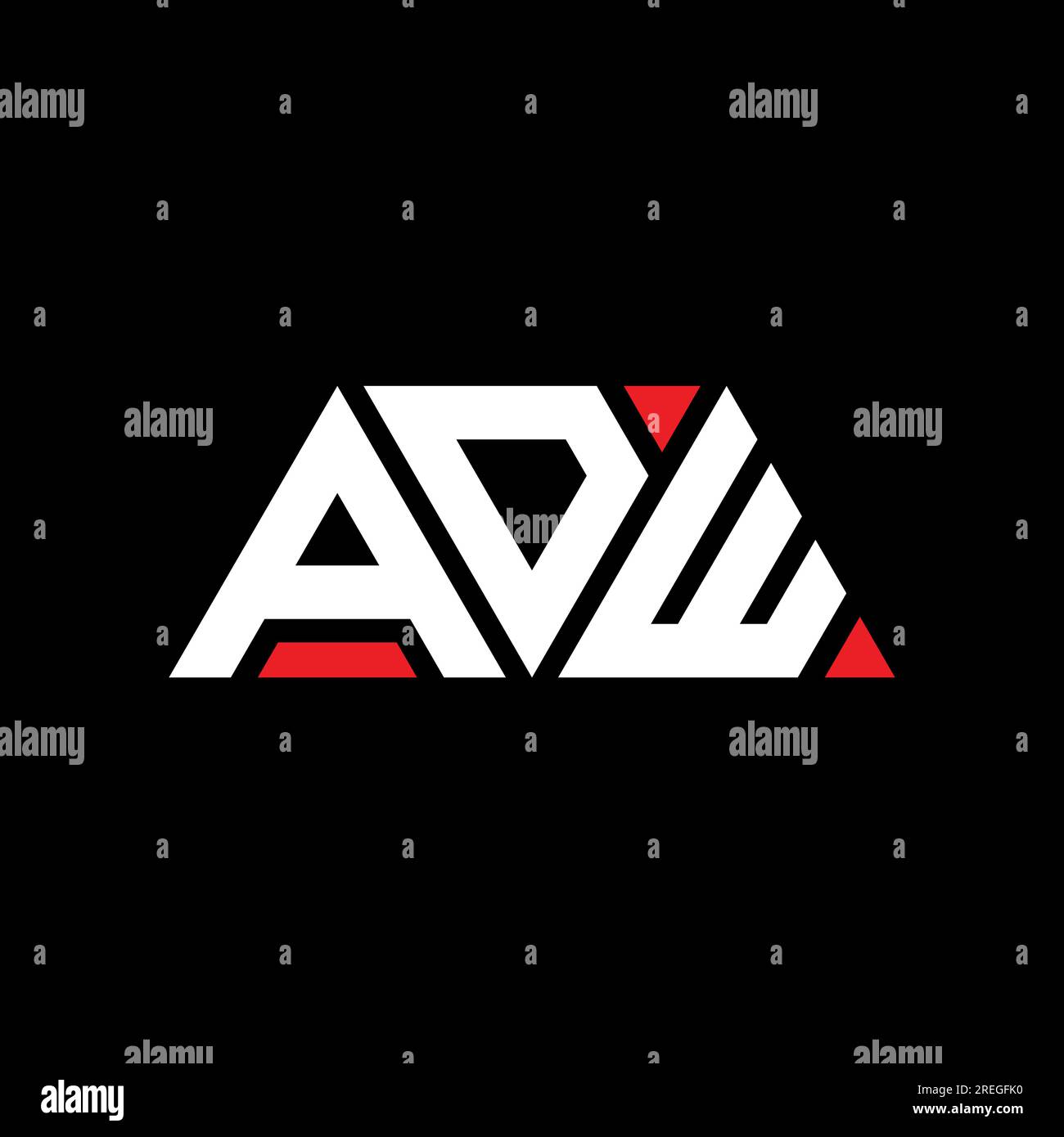 ADW triangle letter logo design with triangle shape. ADW triangle logo ...