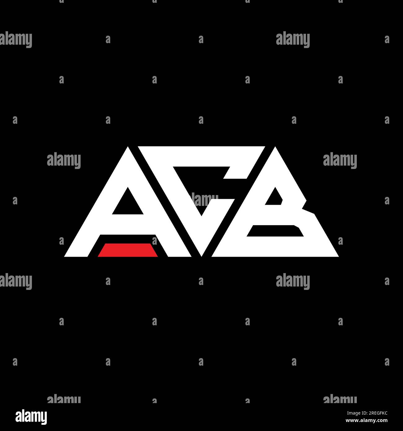 ACB triangle letter logo design with triangle shape. ACB triangle logo ...