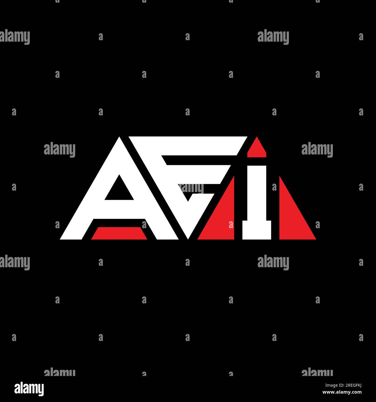 AEI triangle letter logo design with triangle shape. AEI triangle logo ...