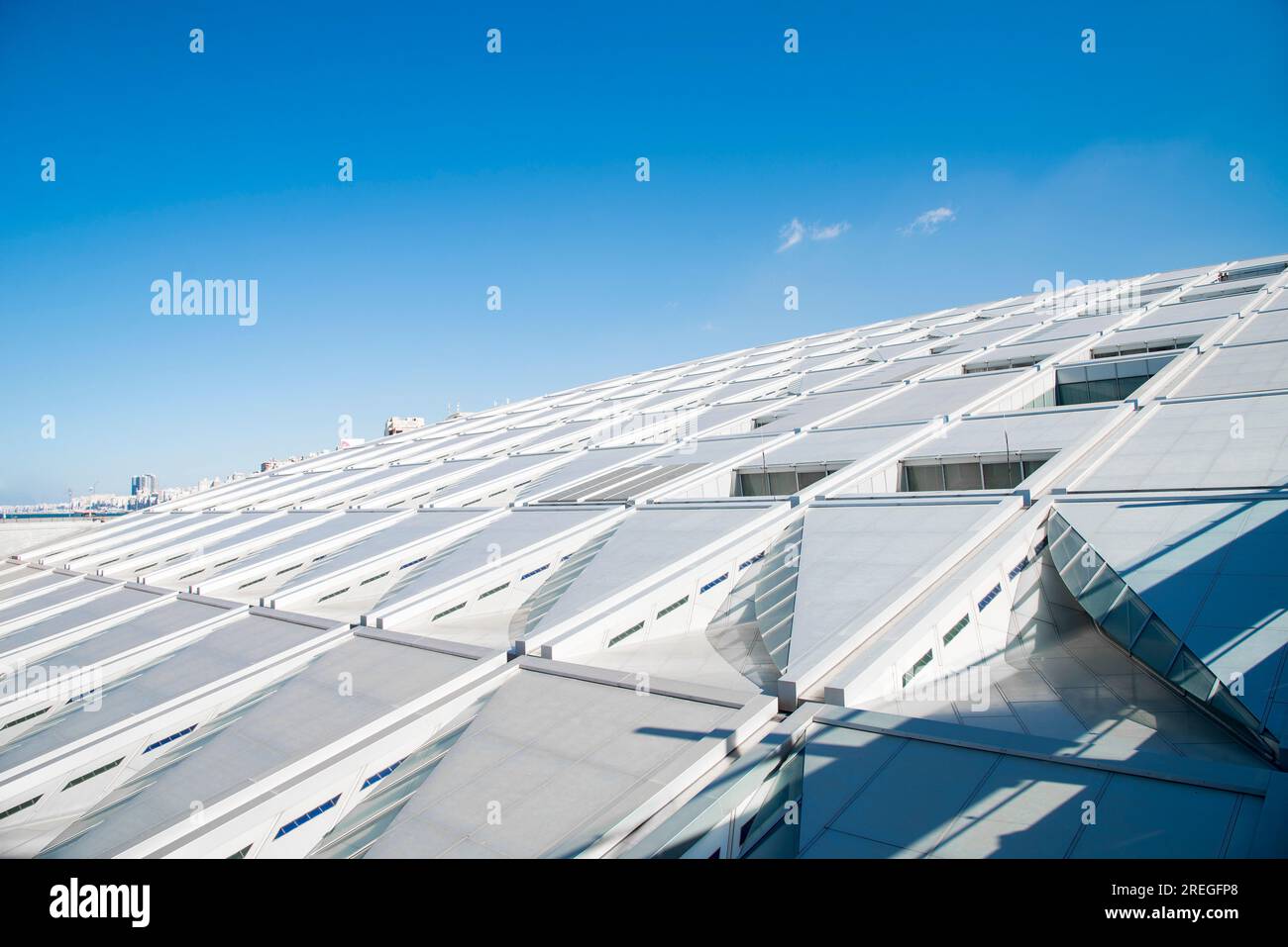 Exterior view of the Library of Alexandria Stock Photo - Alamy
