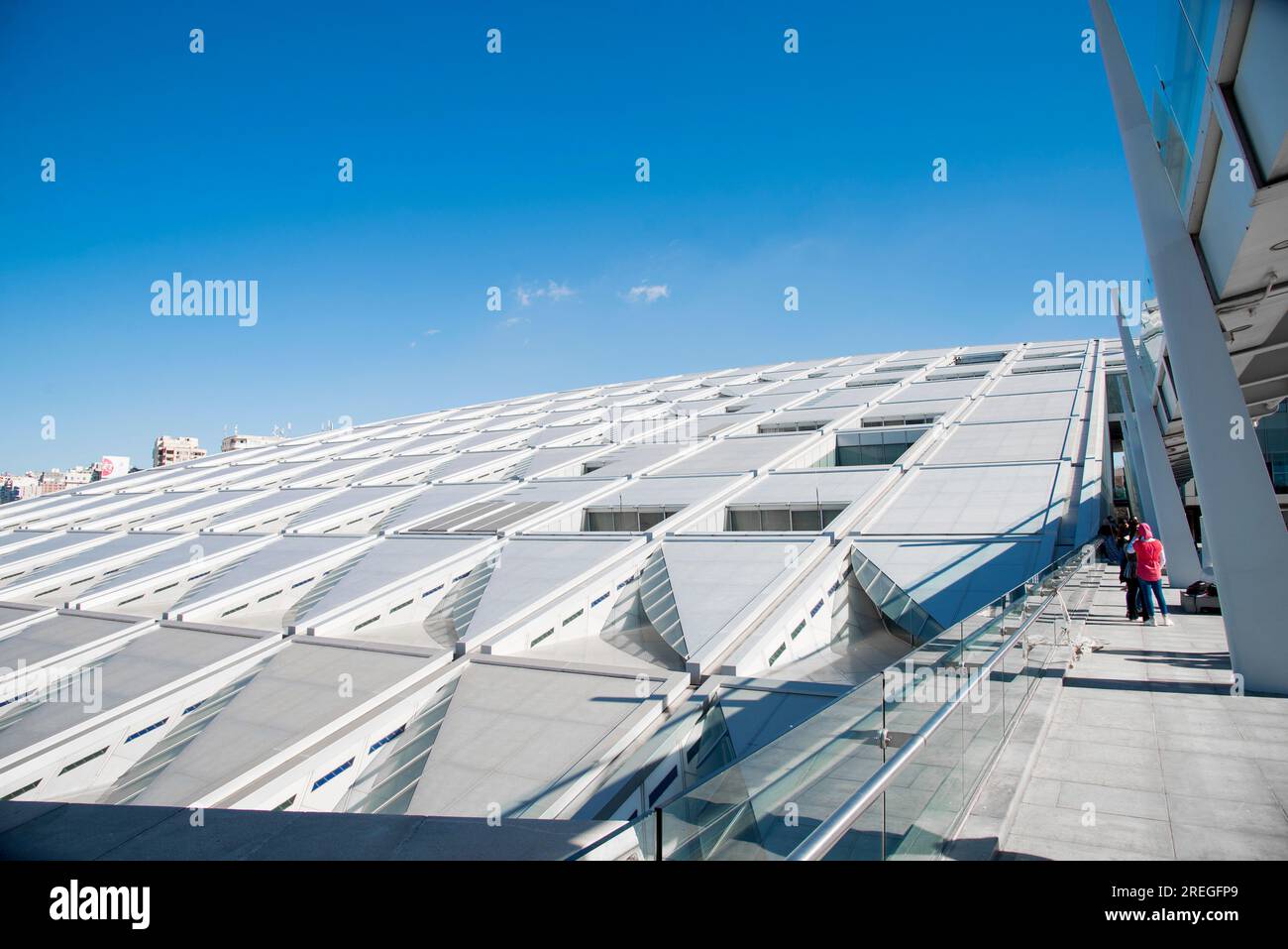 Exterior view of the Library of Alexandria Stock Photo - Alamy