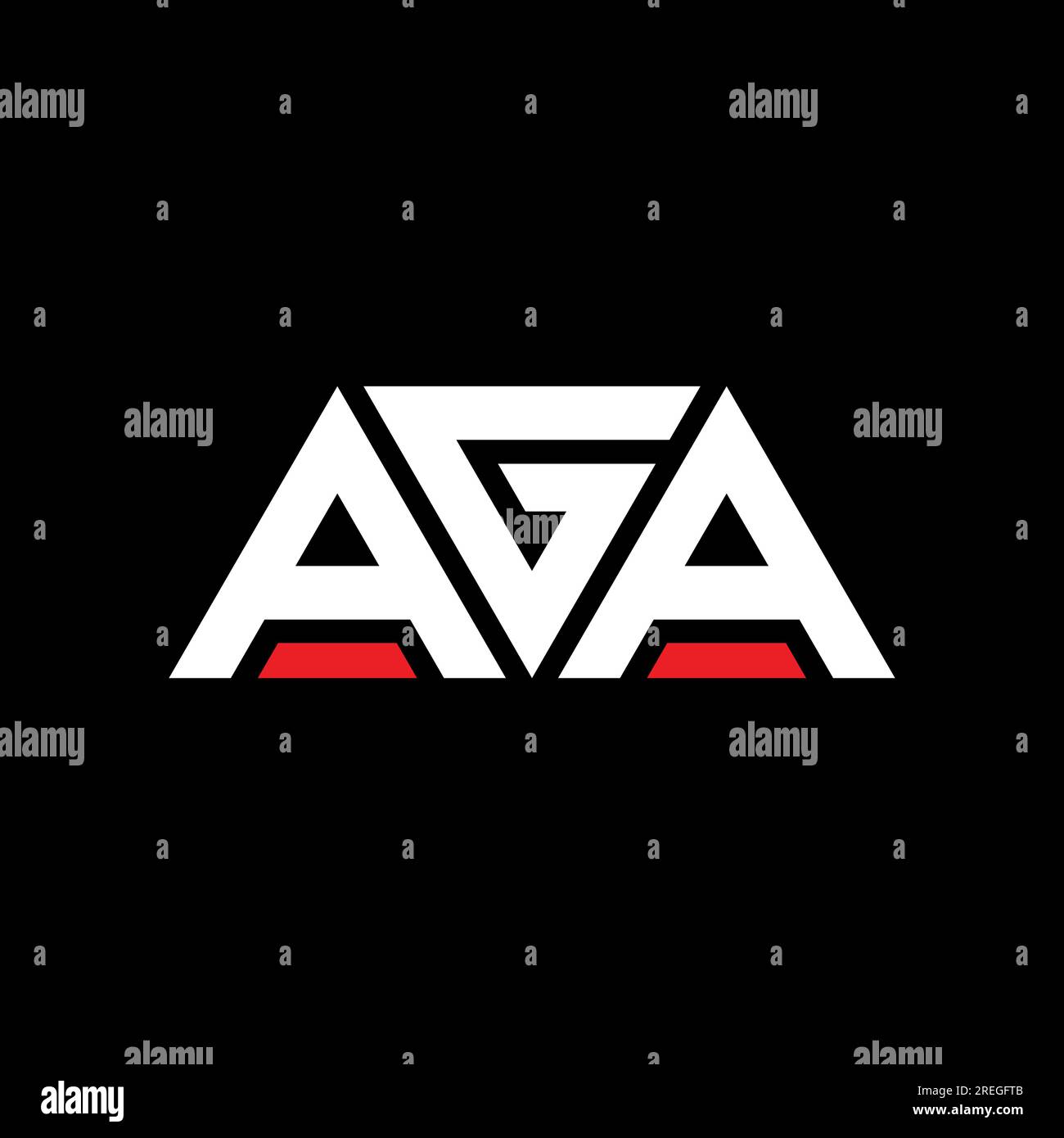 AGA triangle letter logo design with triangle shape. AGA triangle logo ...