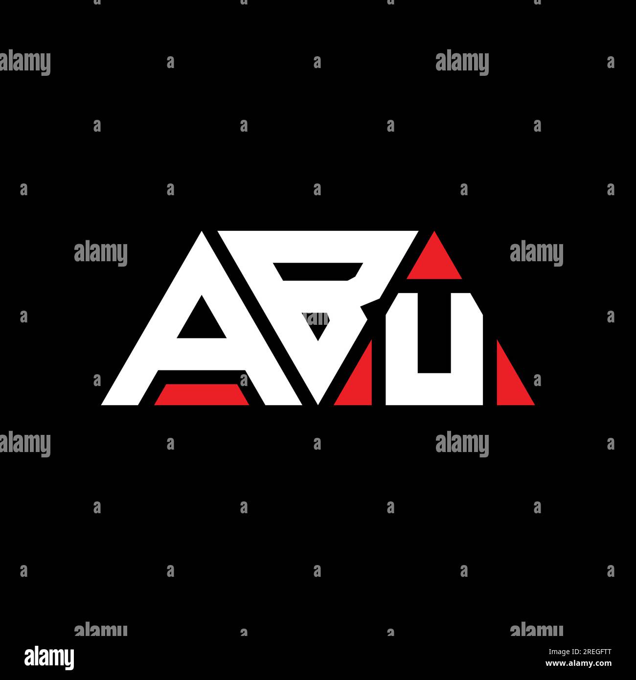 ABU triangle letter logo design with triangle shape. ABU triangle logo ...