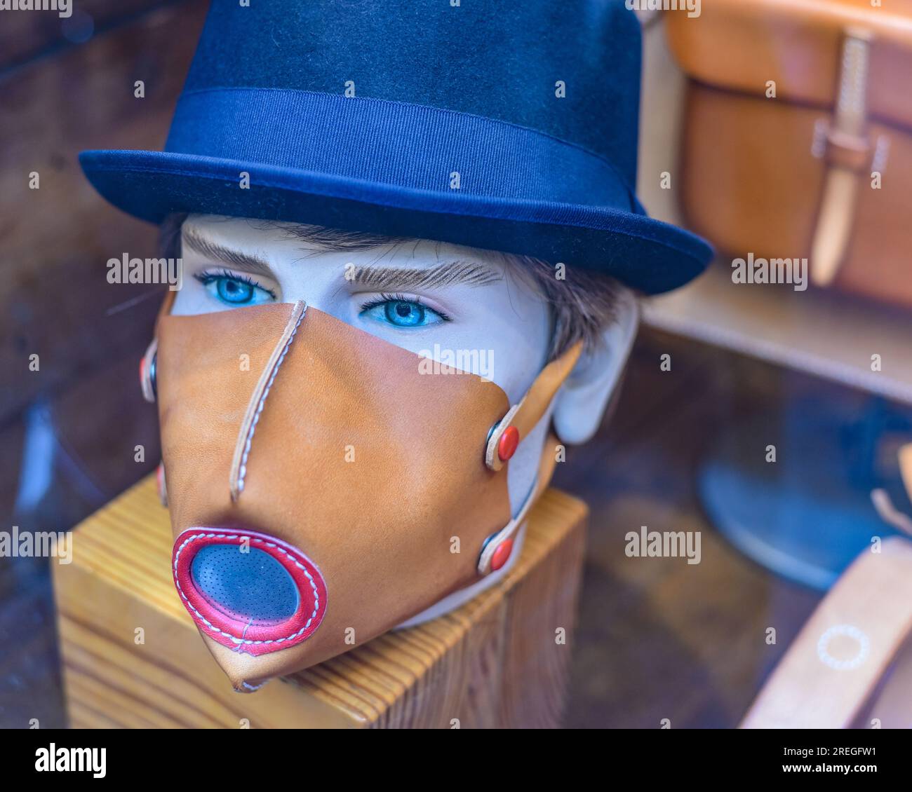 Man in leather mask hi-res stock photography and images - Alamy