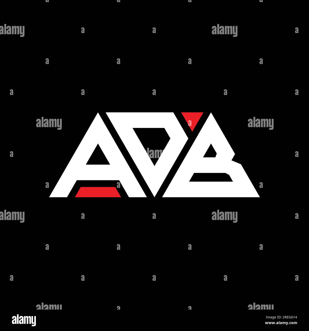 ADB triangle letter logo design with triangle shape. ADB triangle logo ...