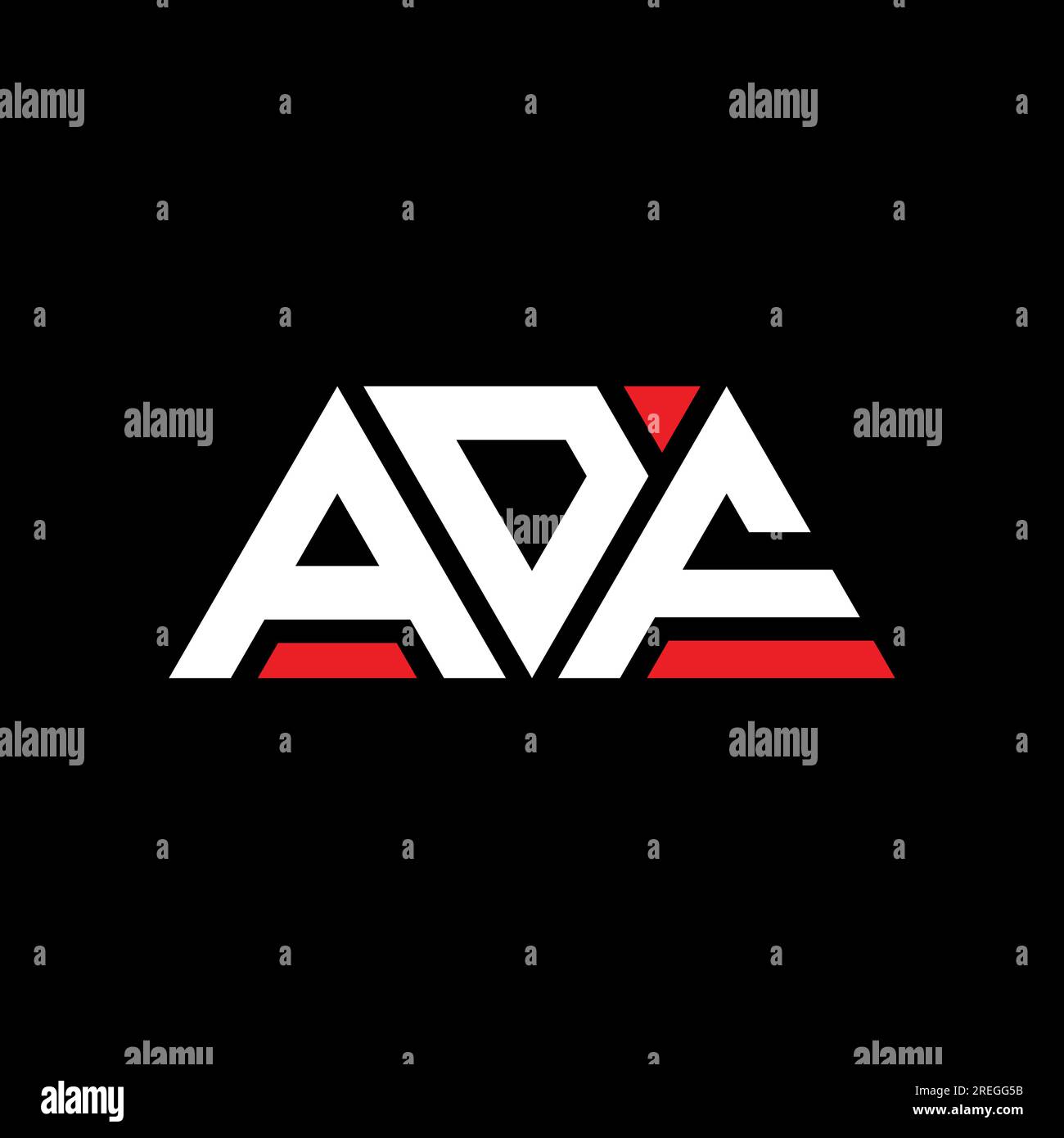 ADF triangle letter logo design with triangle shape. ADF triangle logo ...