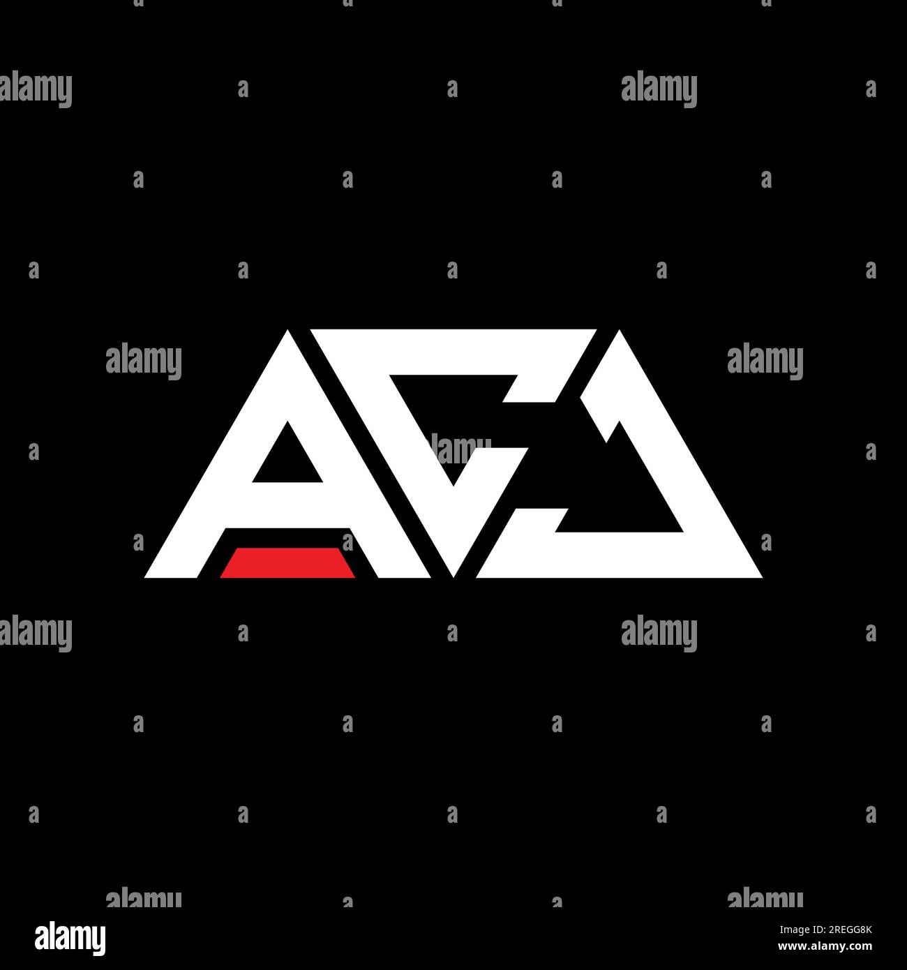 ACJ triangle letter logo design with triangle shape. ACJ triangle logo ...