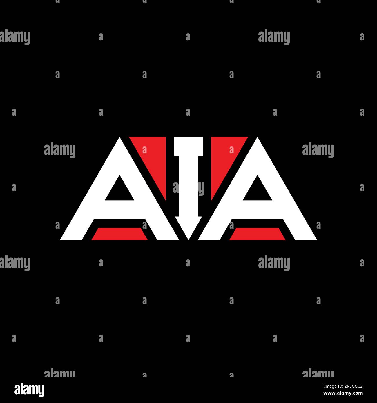 AIA triangle letter logo design with triangle shape. AIA triangle logo ...
