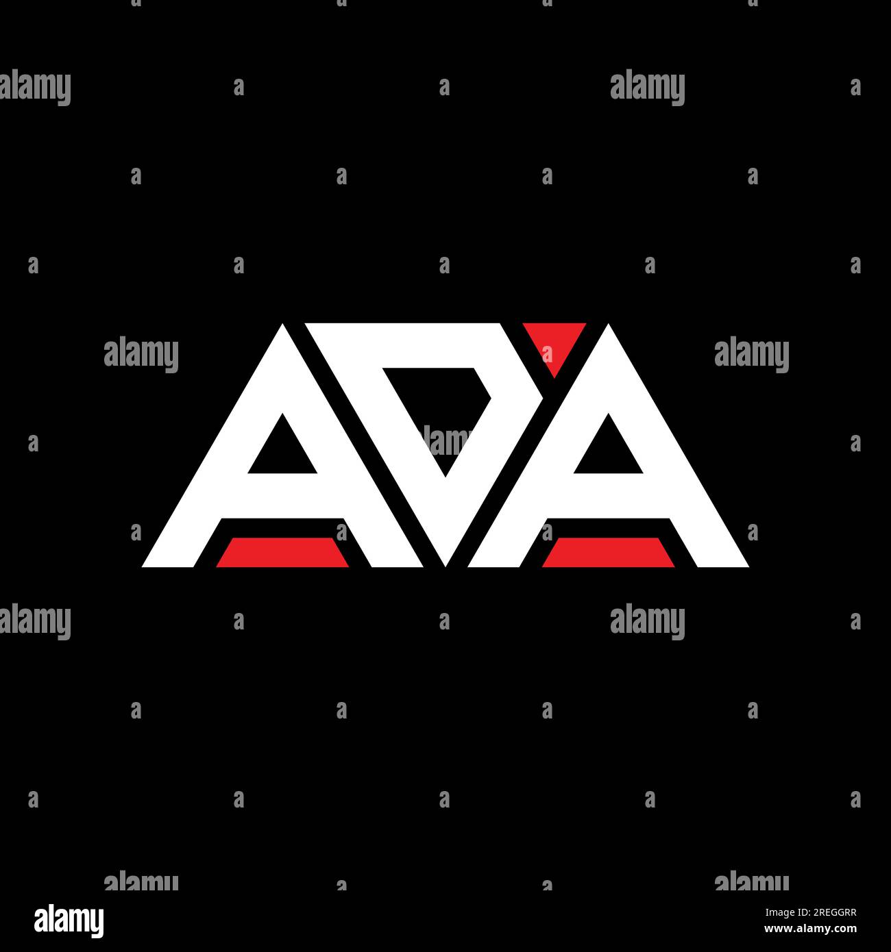 ADA triangle letter logo design with triangle shape. ADA triangle logo ...