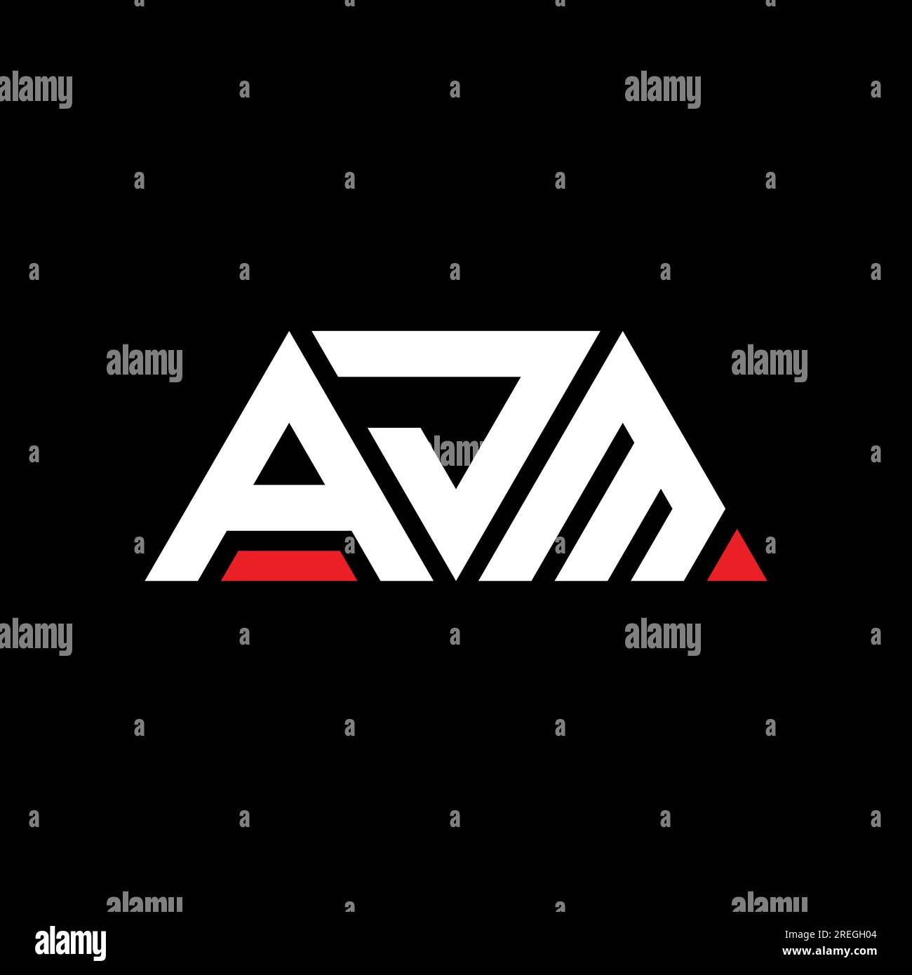 AJM triangle letter logo design with triangle shape. AJM triangle logo ...
