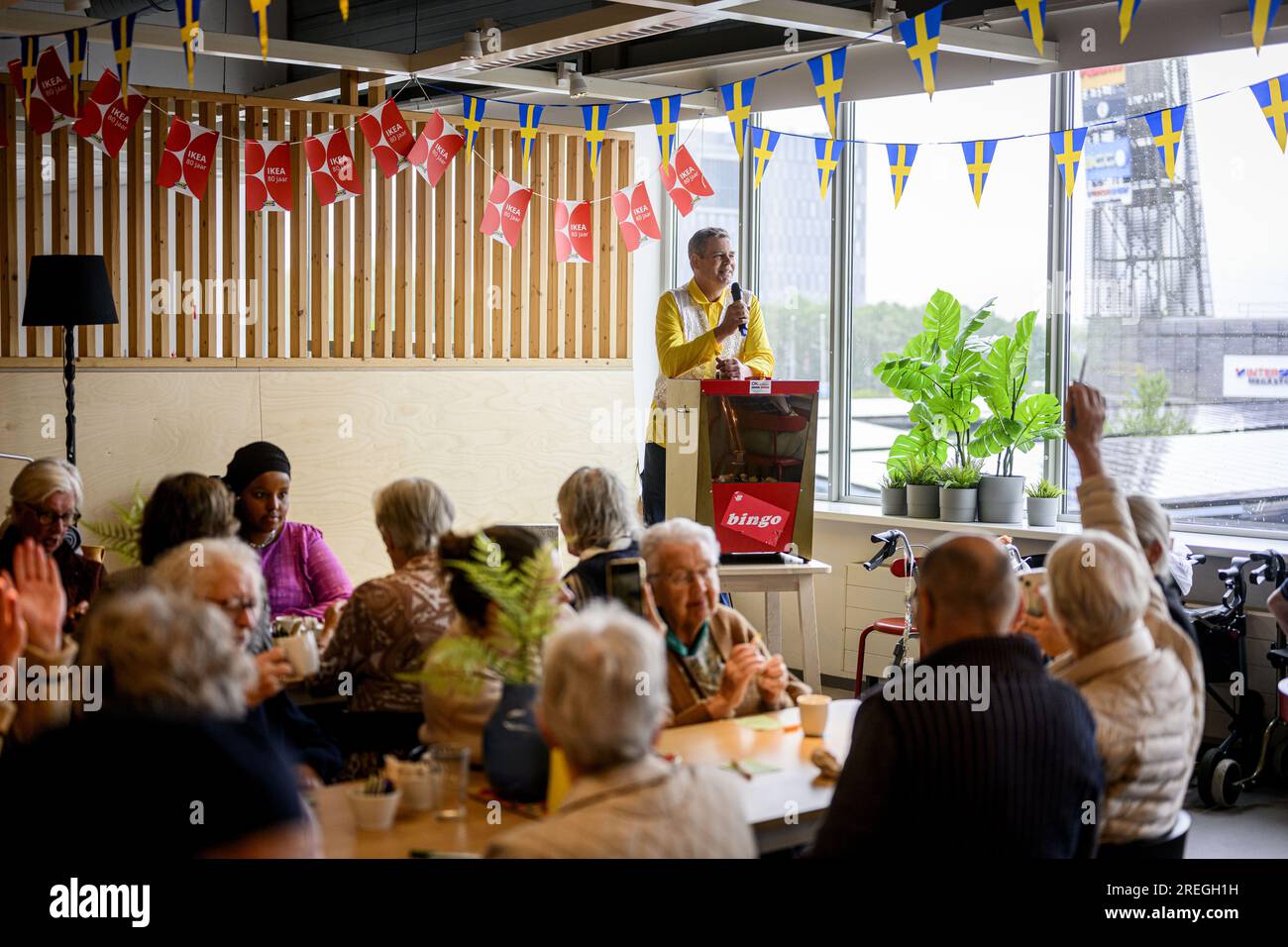 HENGELO - Visitors celebrate the 80th anniversary of the IKEA store ...