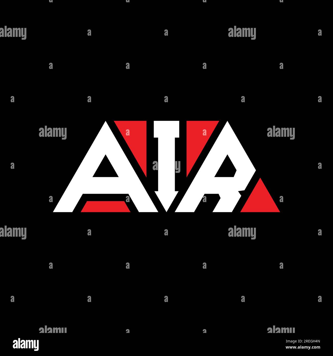 AIR triangle letter logo design with triangle shape. AIR triangle logo ...