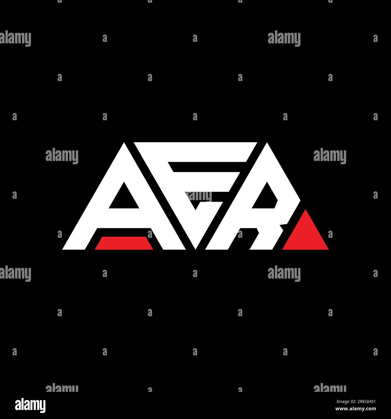 AER triangle letter logo design with triangle shape. AER triangle logo ...