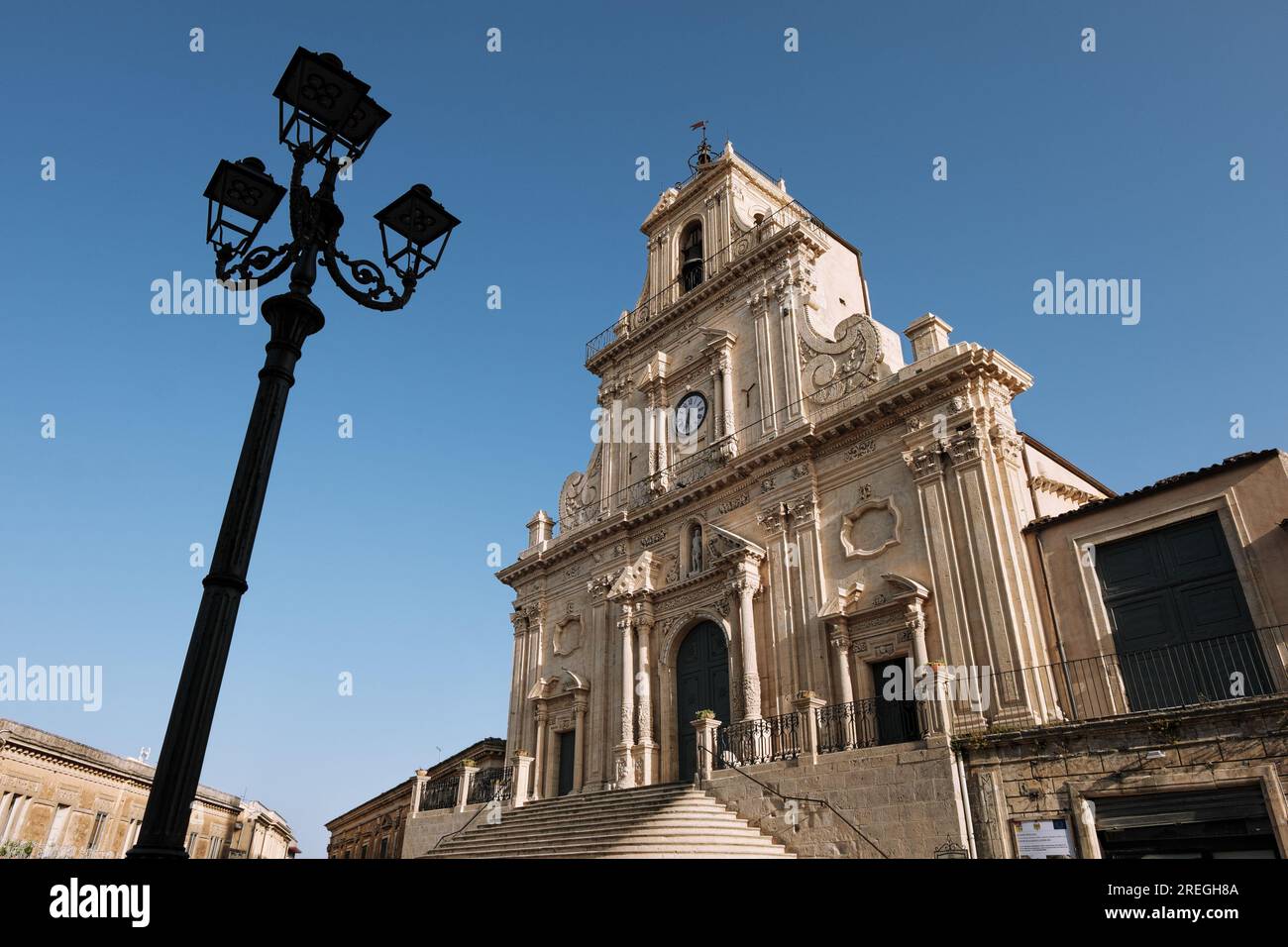 San Sebastiano Basilica in Palazzolo Acreide, Sicily, Italy Stock Photo ...