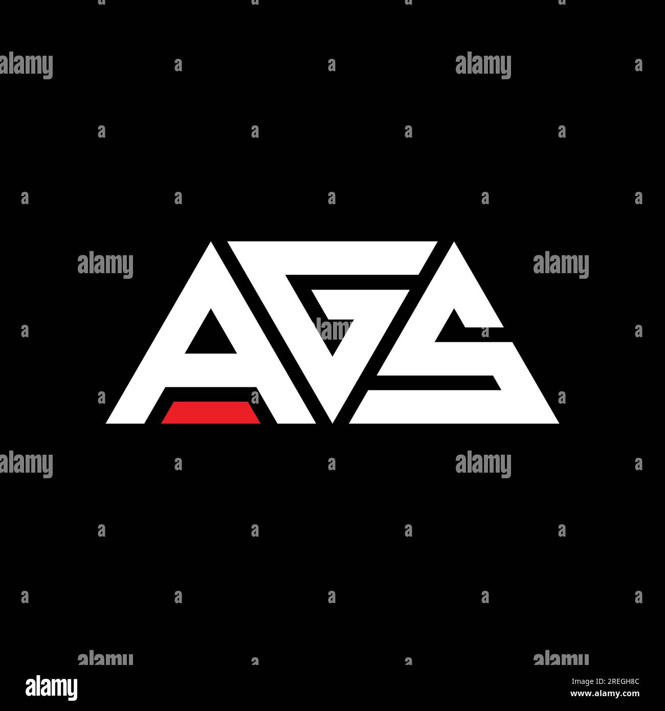 AGS triangle letter logo design with triangle shape. AGS triangle logo ...