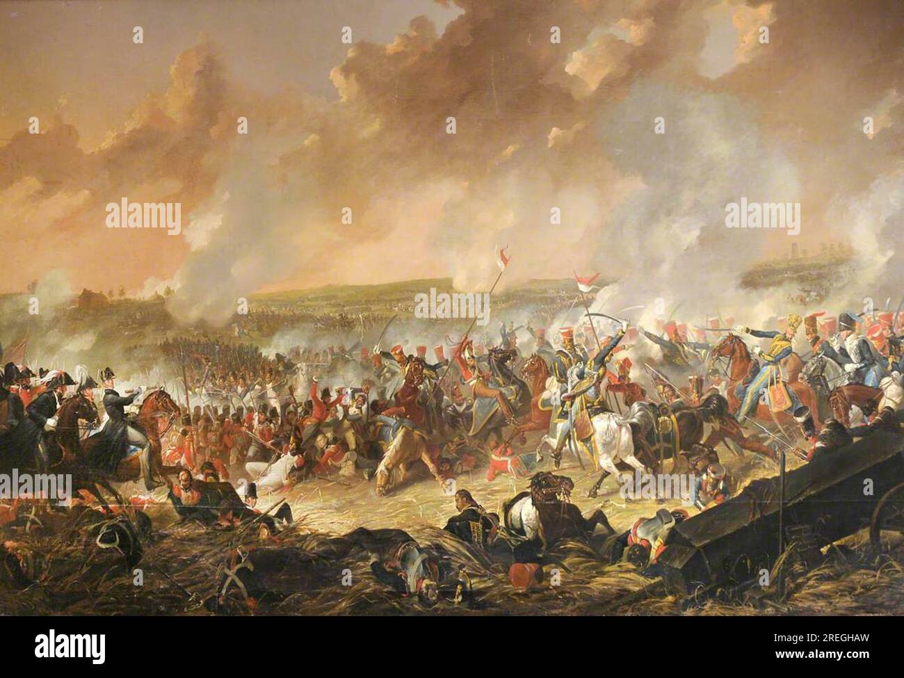 The Battle of Waterloo, 18th June 1815 circa 1816 by Denis Dighton ...