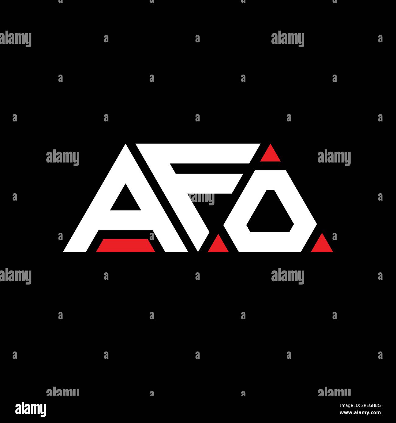 AFO triangle letter logo design with triangle shape. AFO triangle logo ...
