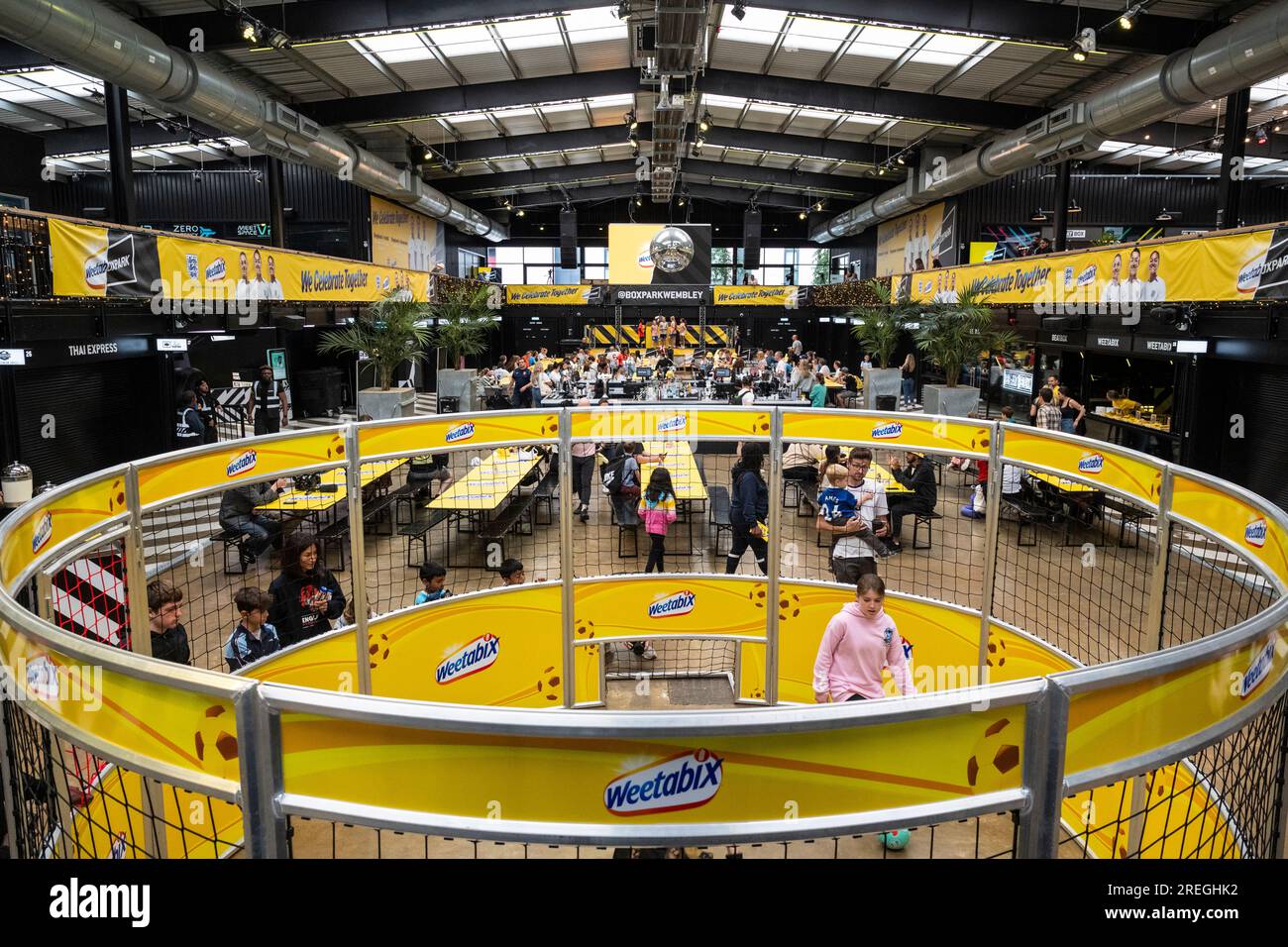 London, UK. 28 July 2023. Weetabix hosted football zone as fans at ...