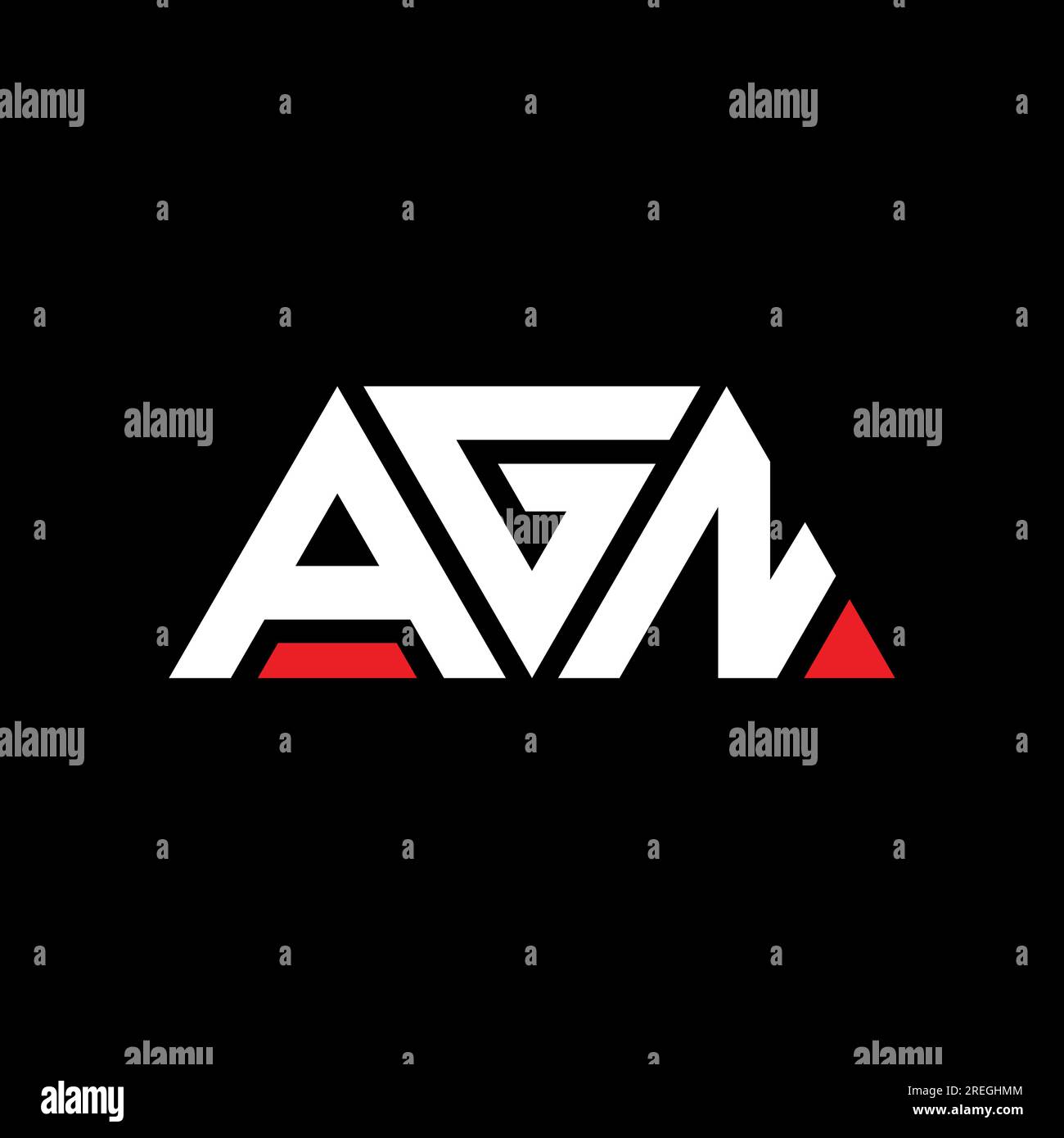 AGN triangle letter logo design with triangle shape. AGN triangle logo design monogram. AGN ...