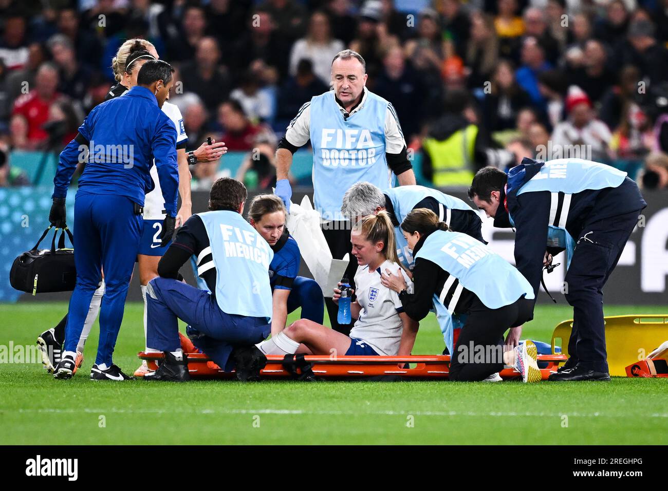 Sydney, Australia. 28th July, 2023. Keira Walsh of England is being ...