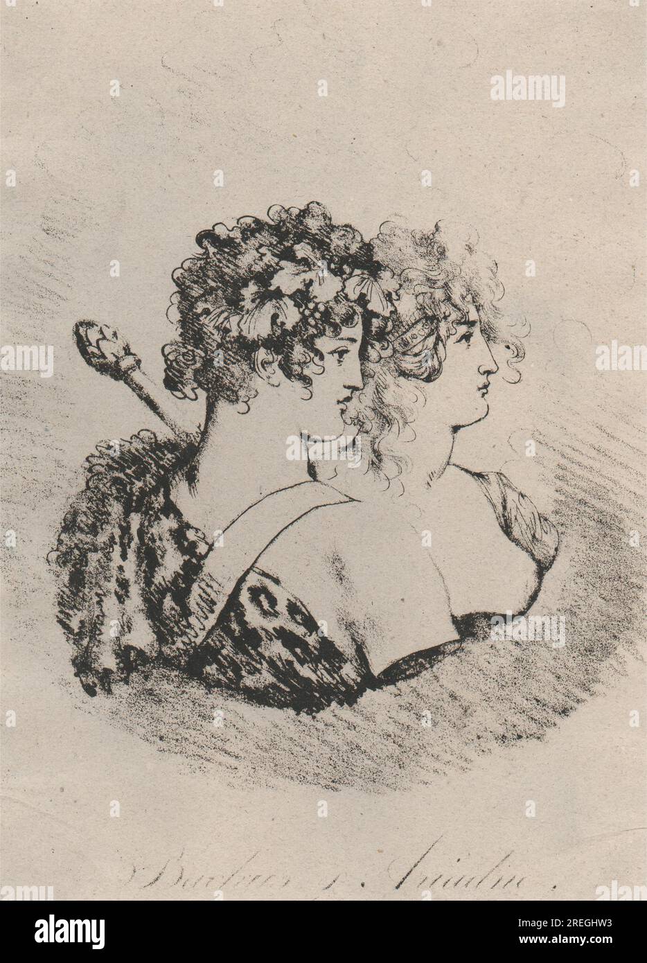 Bacchus and Ariadne by Peter Edward Stroehling Stock Photo - Alamy