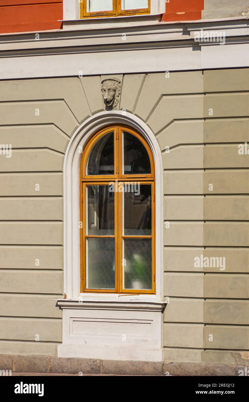 Facade detail, window in a historic house facade in the inner city of ...