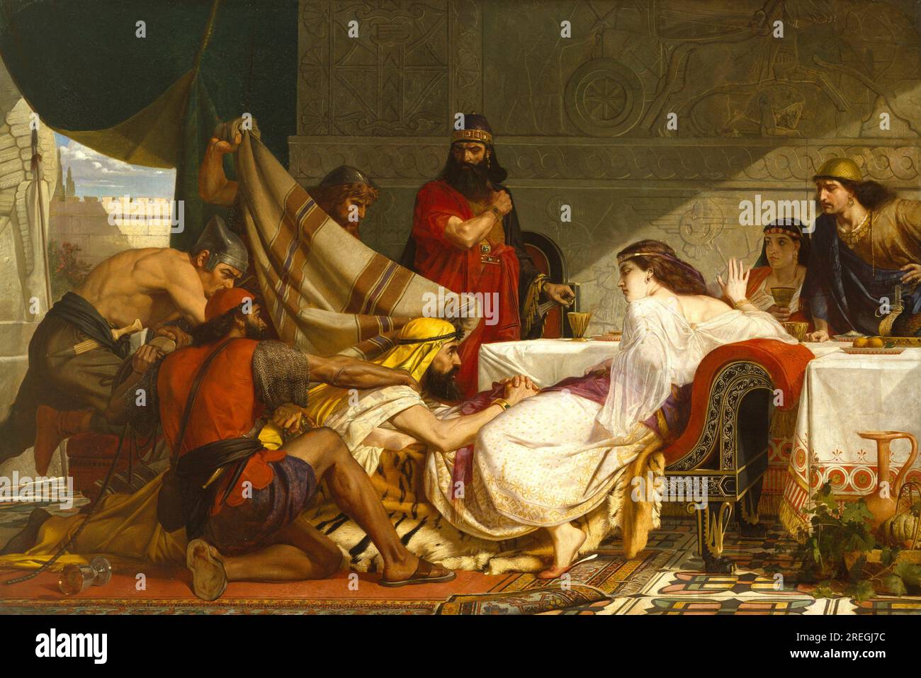 The Festival of Esther 1865 by Edward Armitage Stock Photo - Alamy