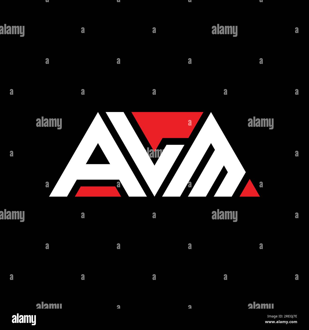 ALM triangle letter logo design with triangle shape. ALM triangle logo ...