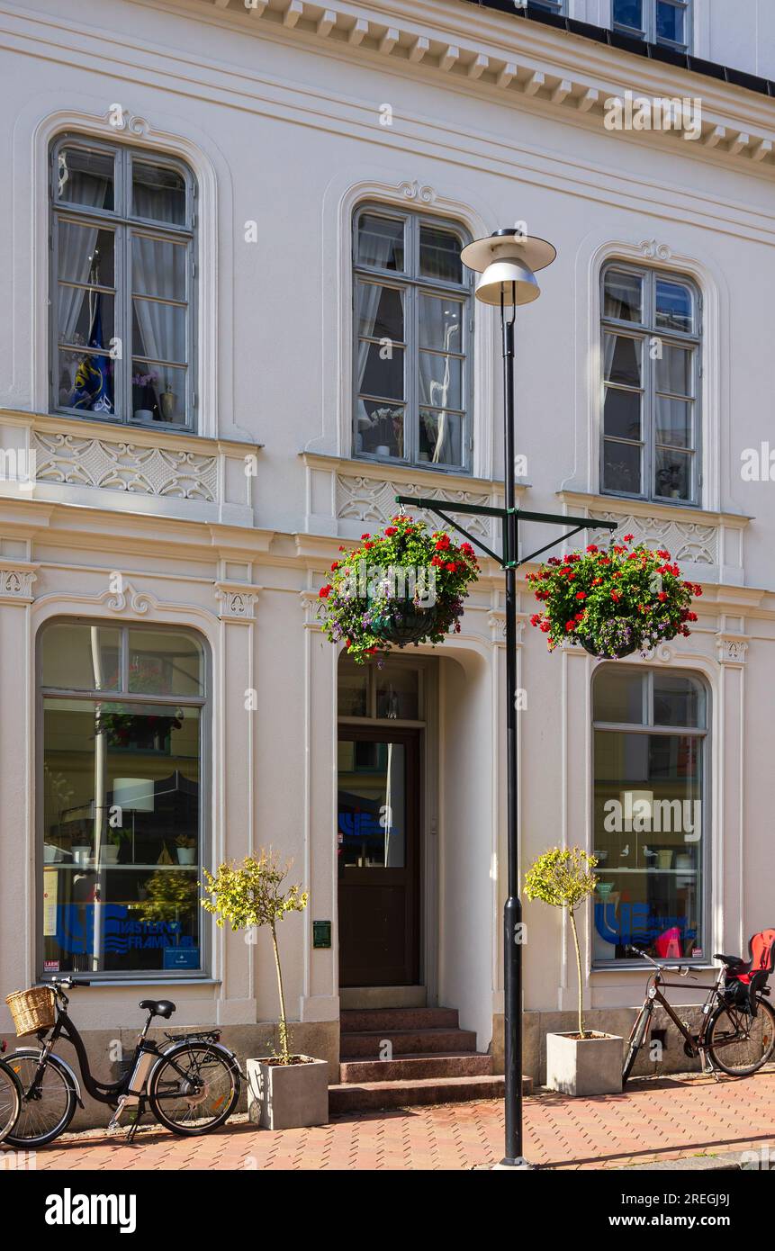 An uninhabited street scene in front of a historic architecture in the ...