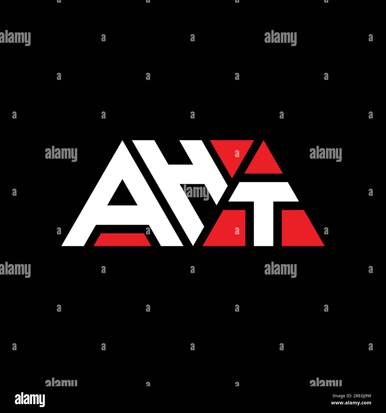 AHT triangle letter logo design with triangle shape. AHT triangle logo ...