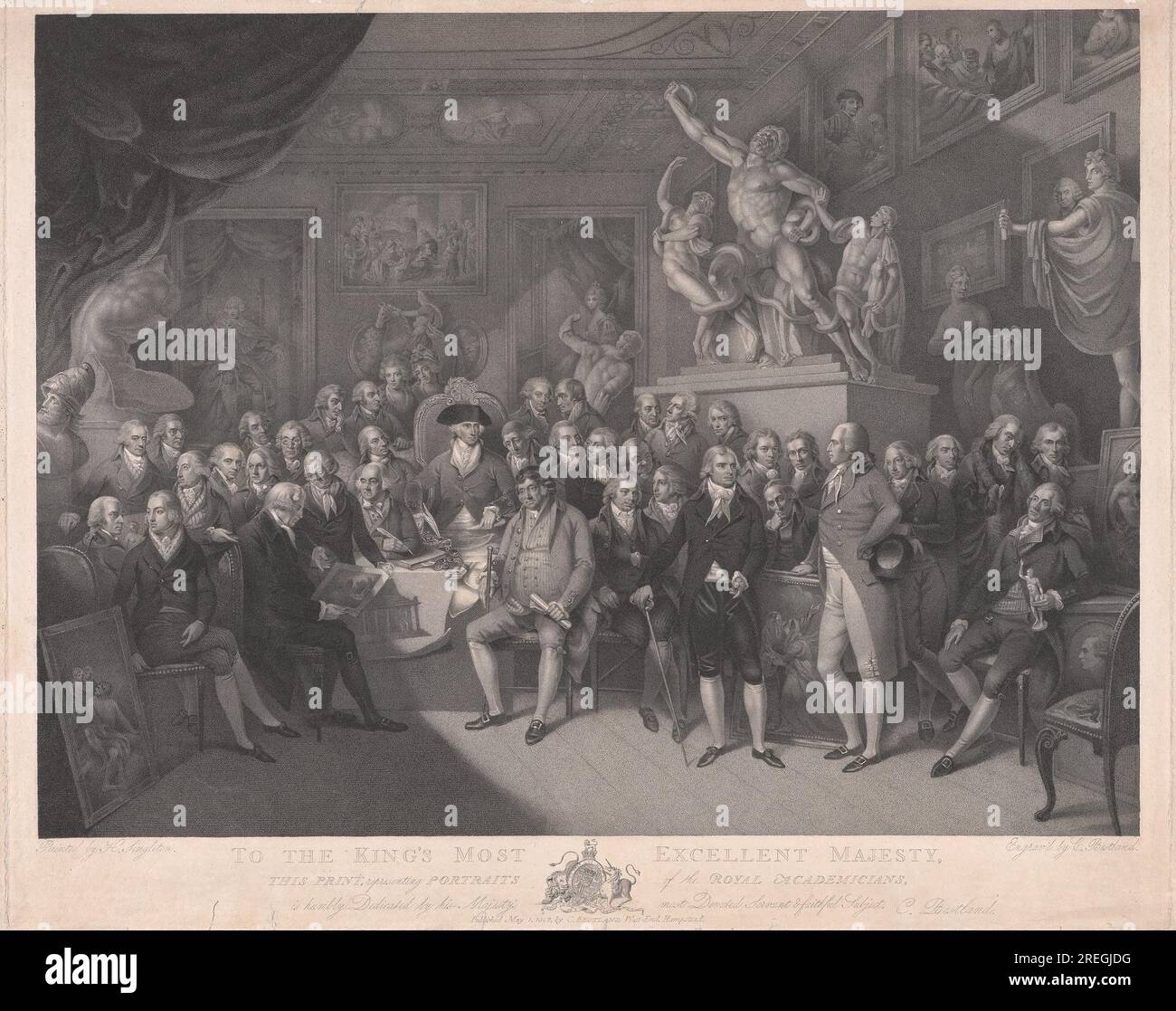 Portraits of the Royal Academicians 1802 by Charles Bestland Stock ...