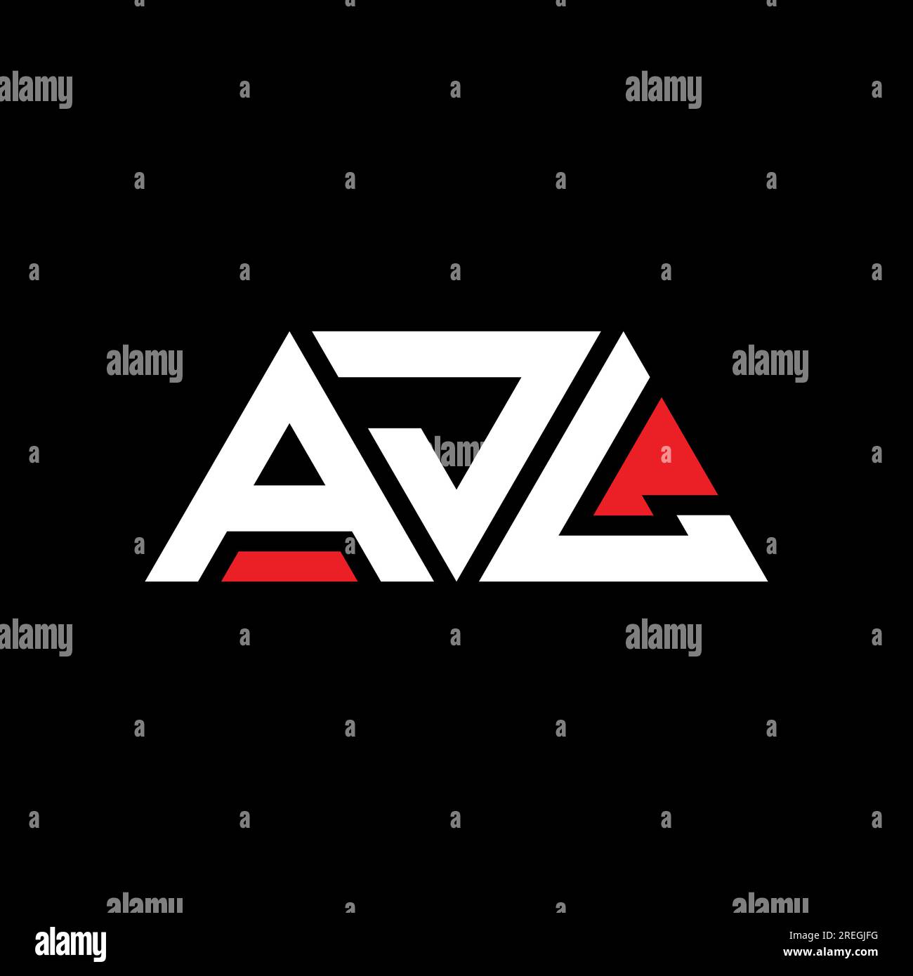 AJL triangle letter logo design with triangle shape. AJL triangle logo ...