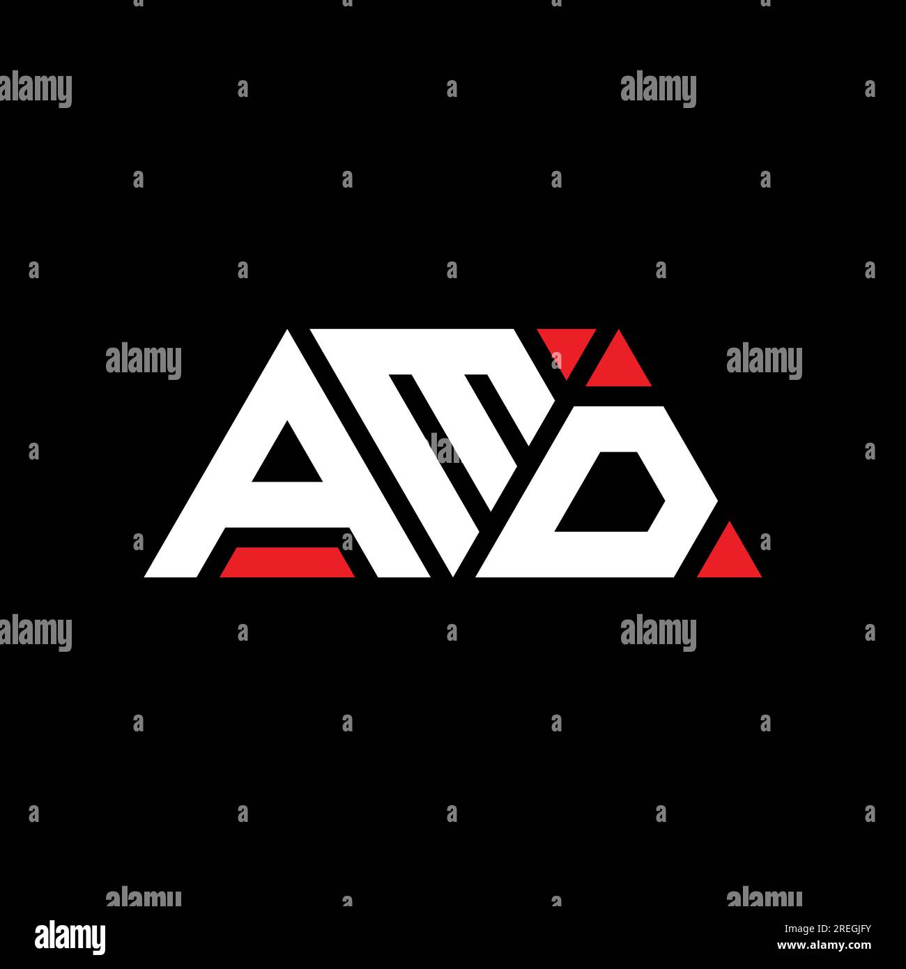 AMD triangle letter logo design with triangle shape. AMD triangle logo ...