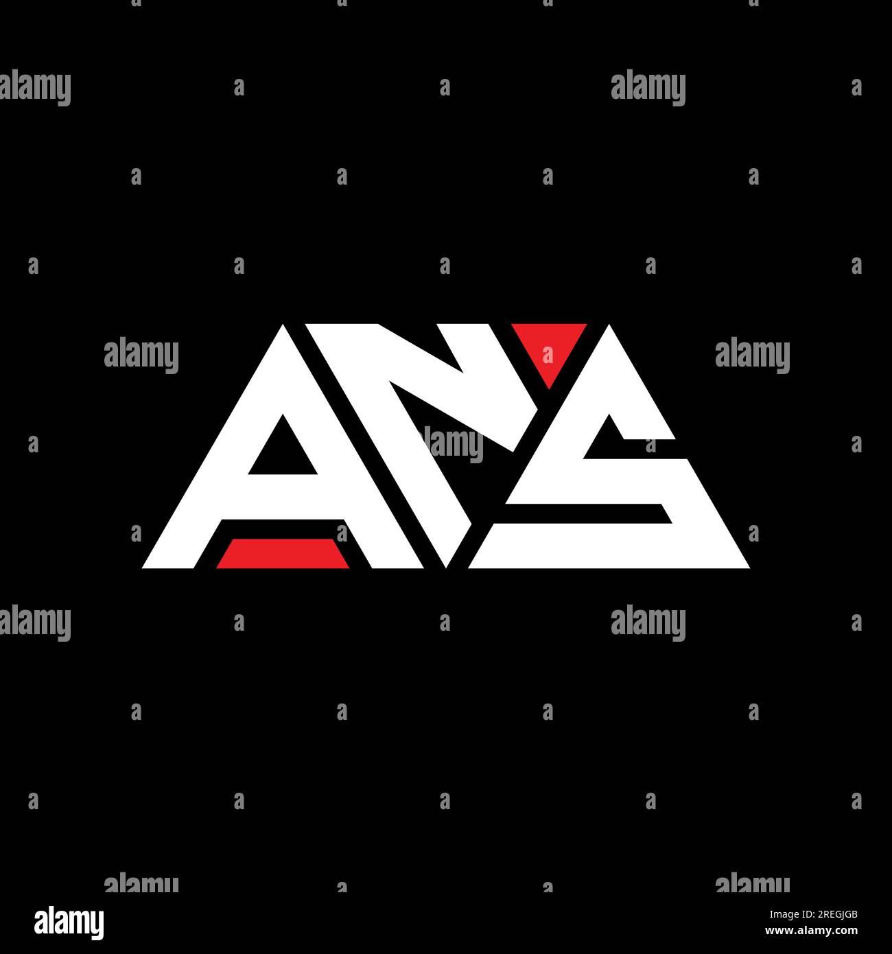 ANS triangle letter logo design with triangle shape. ANS triangle logo ...