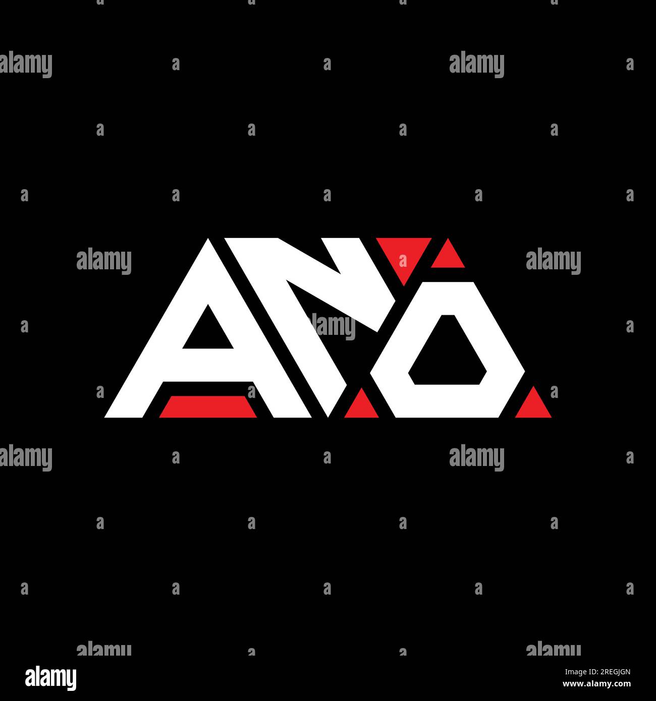 ANO triangle letter logo design with triangle shape. ANO triangle logo ...