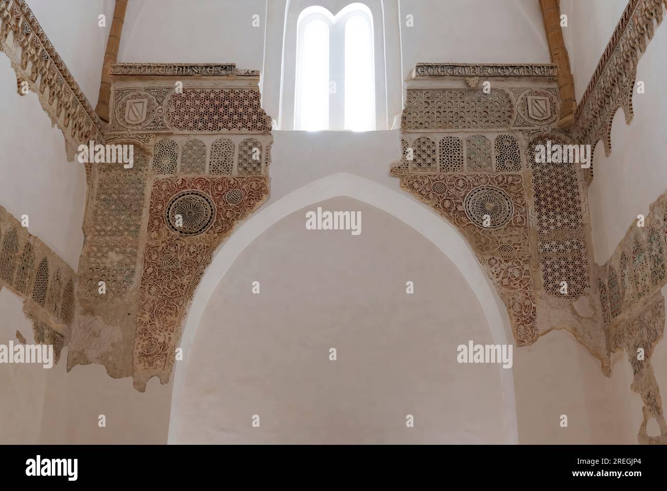 Detail of Mudéjar tile work from the Museum of Sahagún. Interior of ...