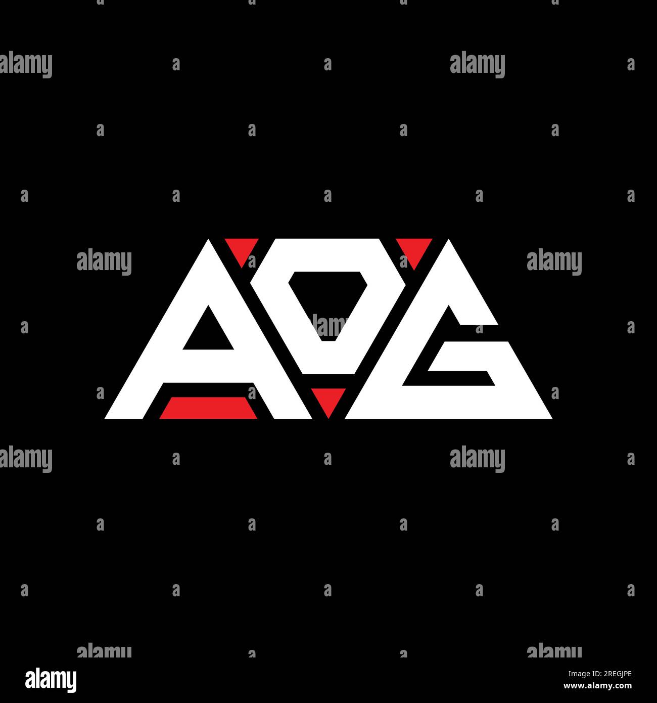 AOG triangle letter logo design with triangle shape. AOG triangle logo ...