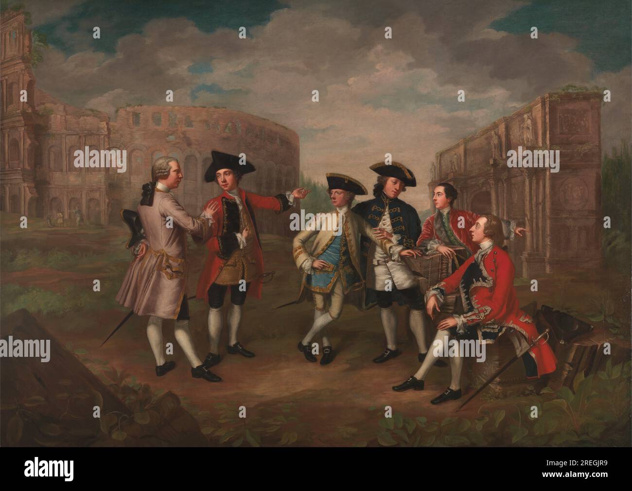 British Gentlemen in Rome circa 1750 by Catherine Read Stock Photo - Alamy