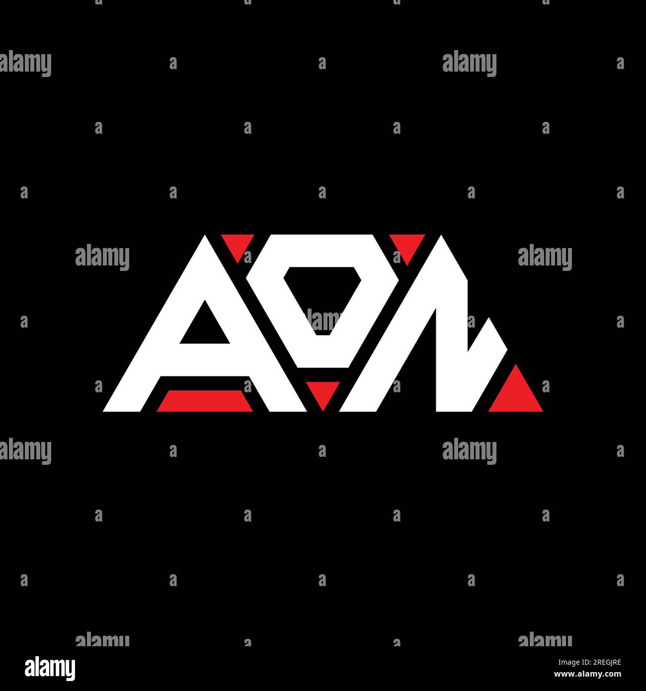 AON triangle letter logo design with triangle shape. AON triangle logo ...
