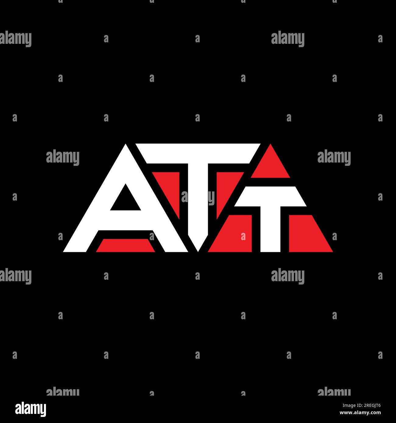 ATT triangle letter logo design with triangle shape. ATT triangle logo ...