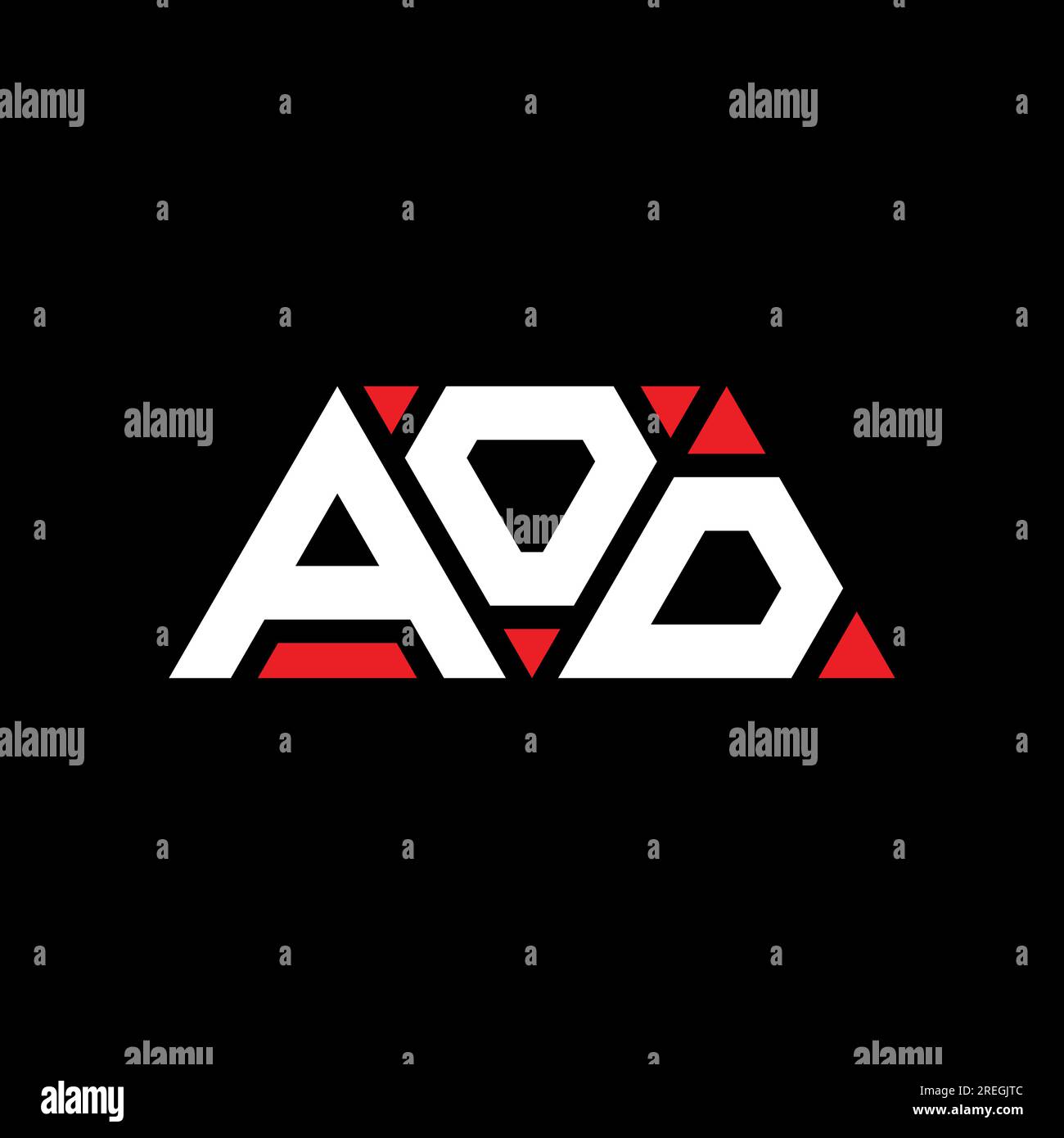 AOD triangle letter logo design with triangle shape. AOD triangle logo ...