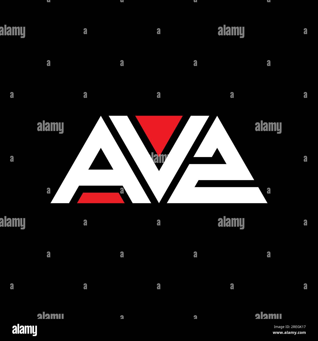 AVZ triangle letter logo design with triangle shape. AVZ triangle logo ...